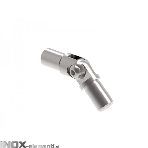 INOX Vmesni člen cevi 12 GIBLJIV 90°-180° / satiniran AISI304 , na ...
